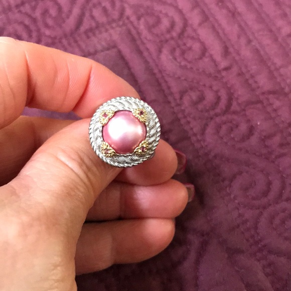 Judith Ripka | Jewelry | Judith Ripka Pink Mabe Pearl Ring | Poshmark